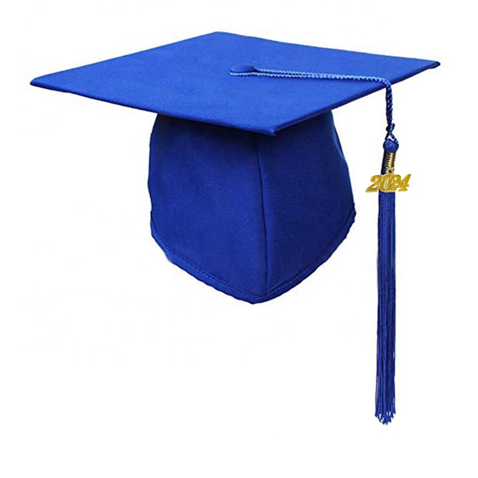 Clinaoy Adult Unisex Graduation Hat with Tassel Solid Color 2024 ...