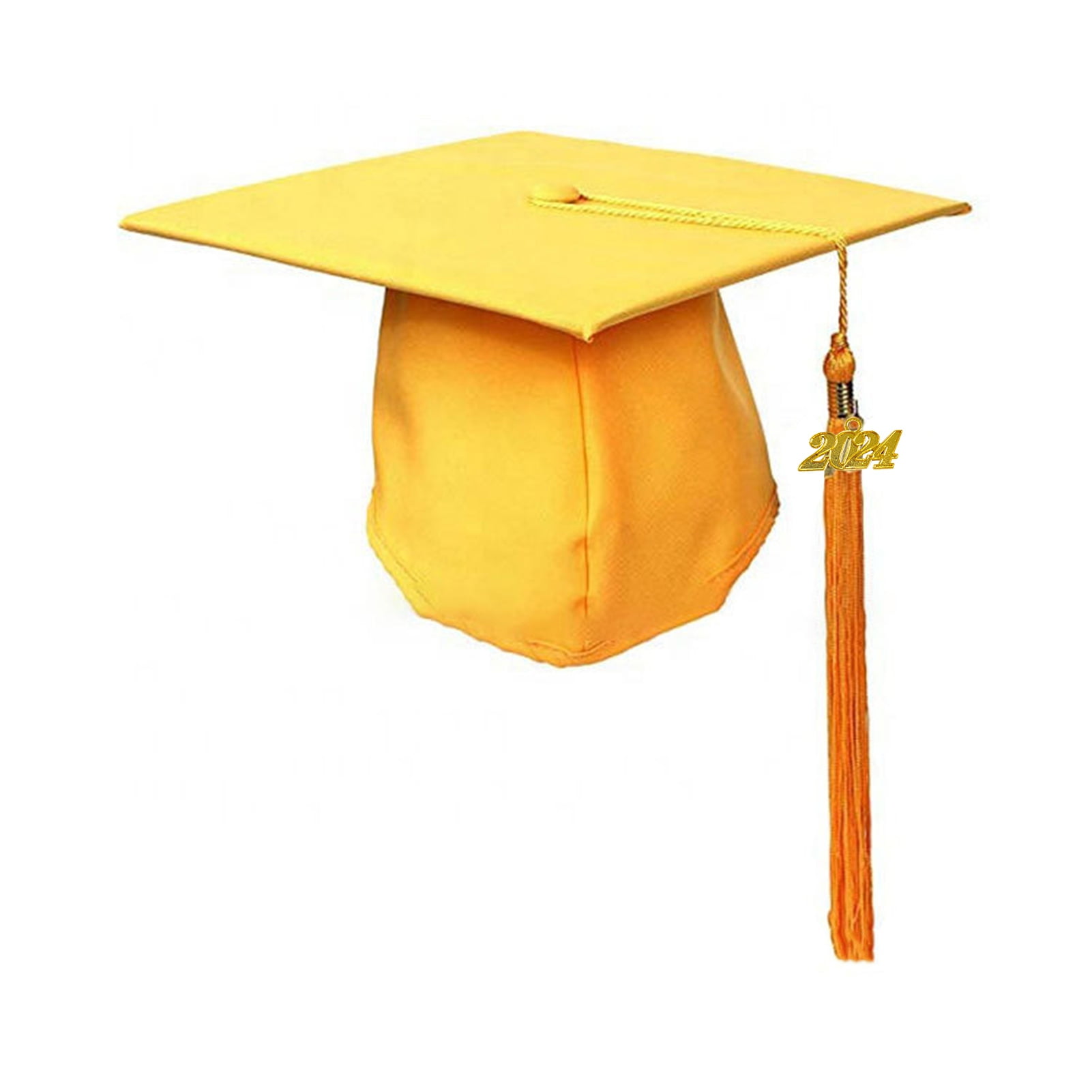 Clinaoy Adult Unisex Graduation Hat with Tassel Solid Color 2024 ...