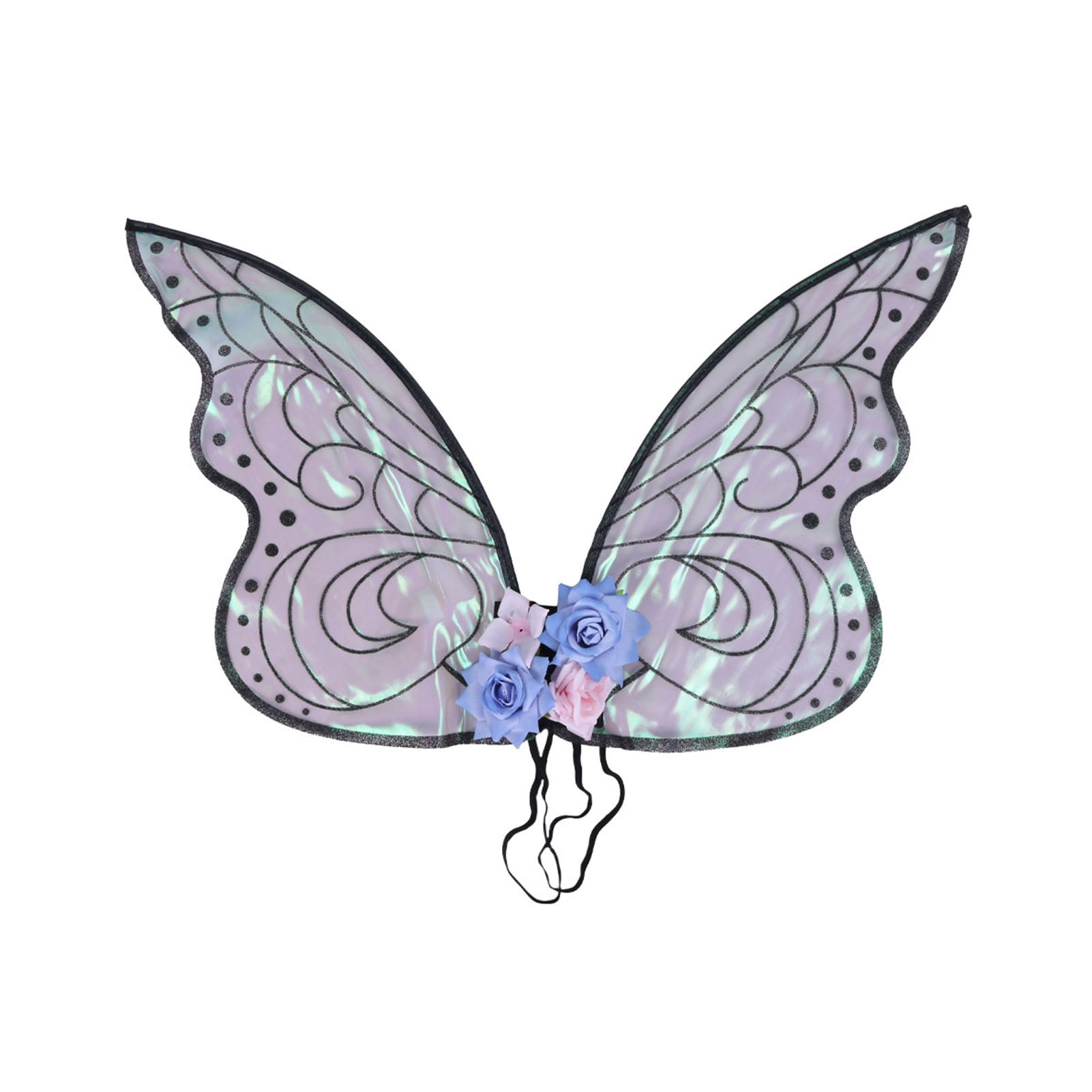 Clinaoy Angel Wings Realistic Butterfly Wing with Artificial Flower ...