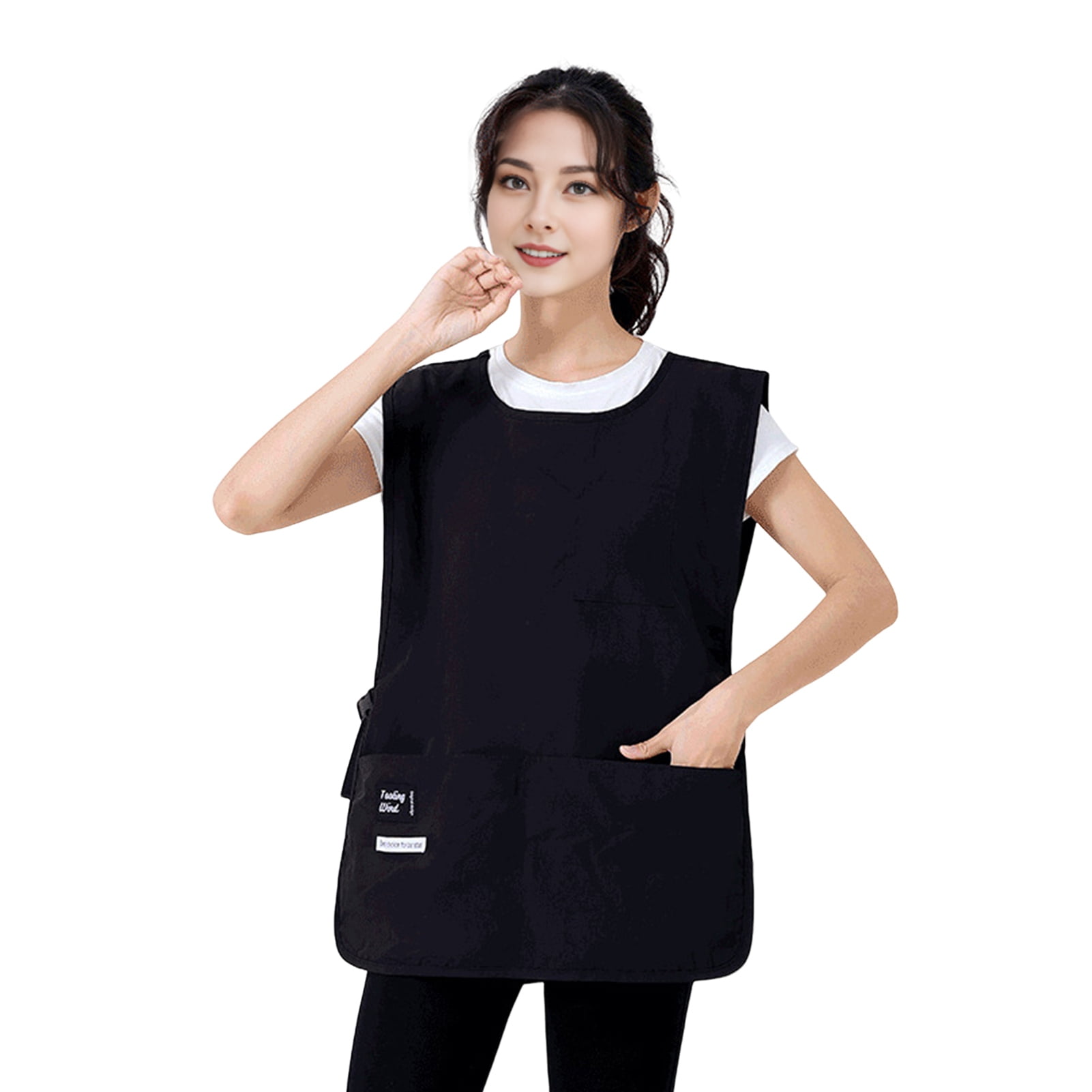 Clinaoy Apron Vest with Pockets Apron for Various Occasions - Walmart.com
