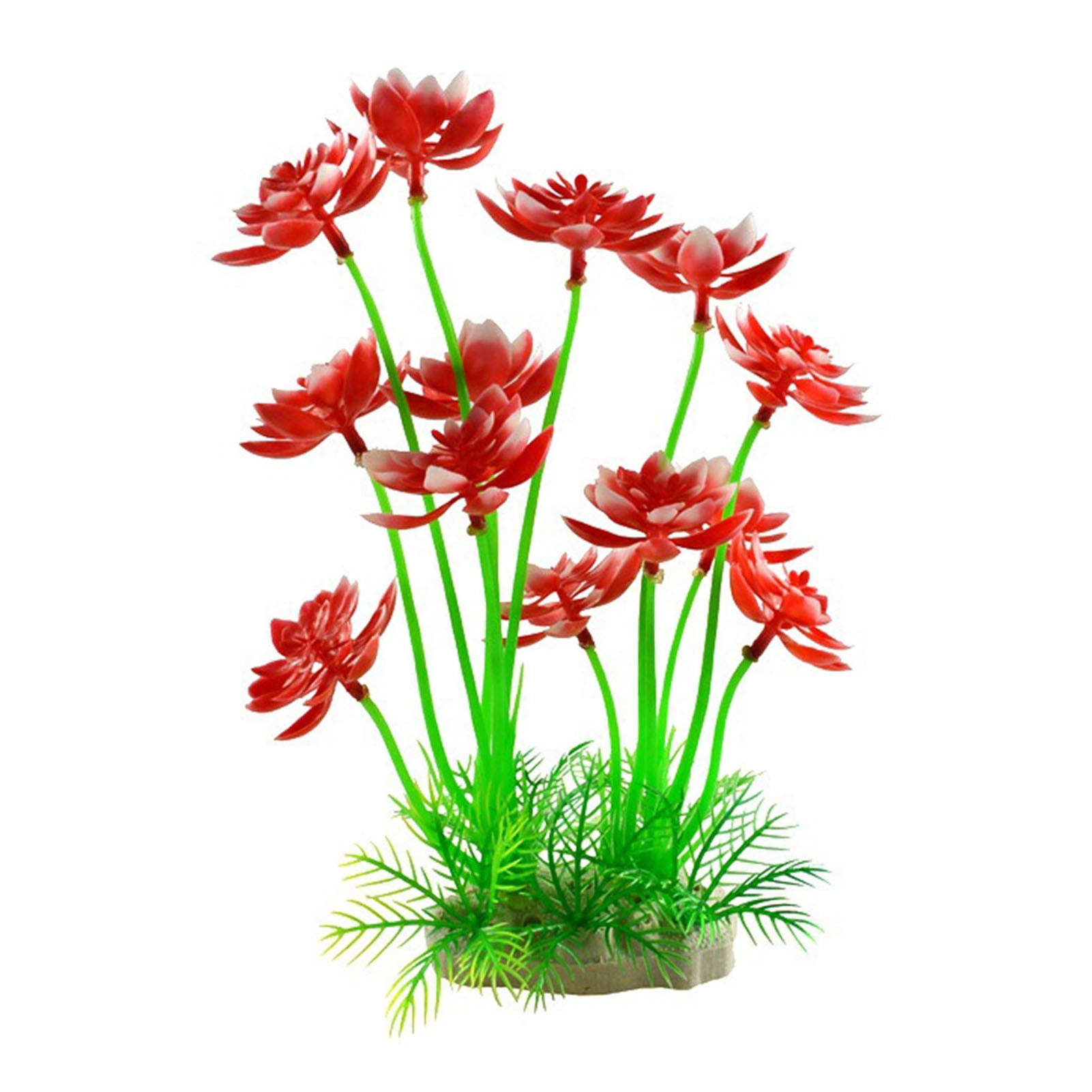 Clinaoy Artificial Water Plants with Sturdy Base Realistic Looking Eco ...