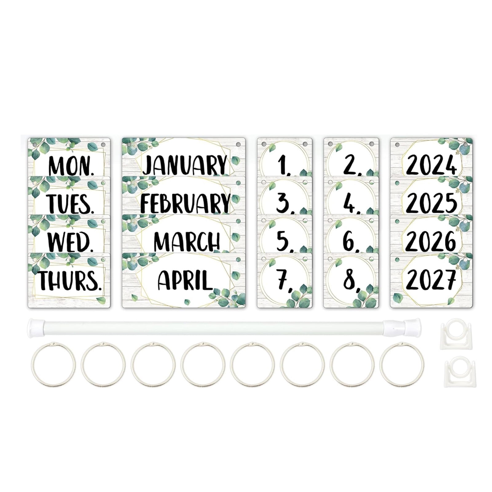Clinaoy Boho Flip Calendar Bulletin Board Set Easy Installation ...