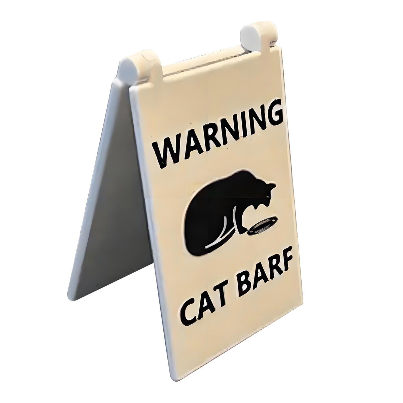 Clinaoy Cat Vomit Sign 4 Inch Novelty Gag Caution Vomit Sign 3D Printed ...