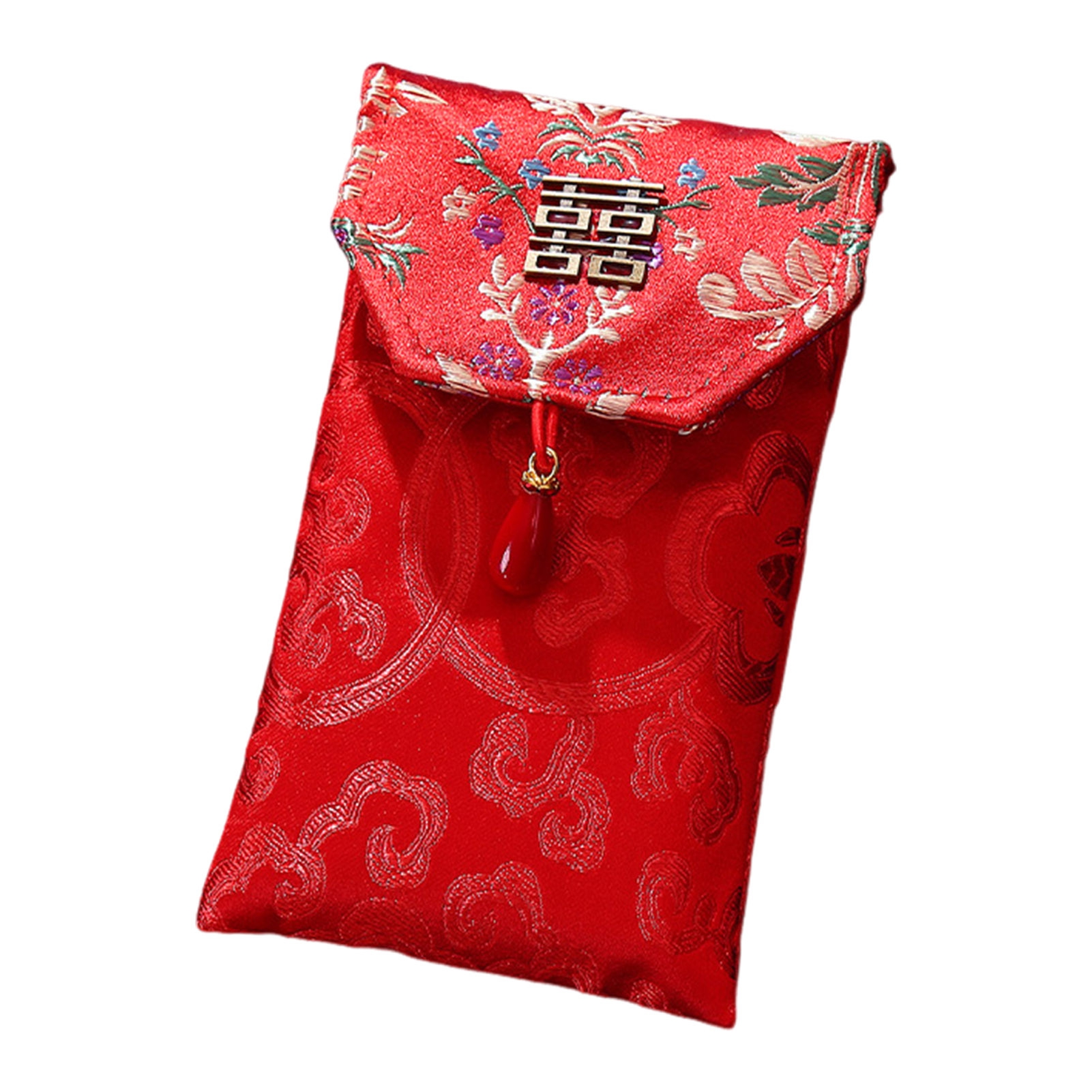 Clinaoy Chinese Red Envelope Embroidered Satin Cash Envelope Lucky ...