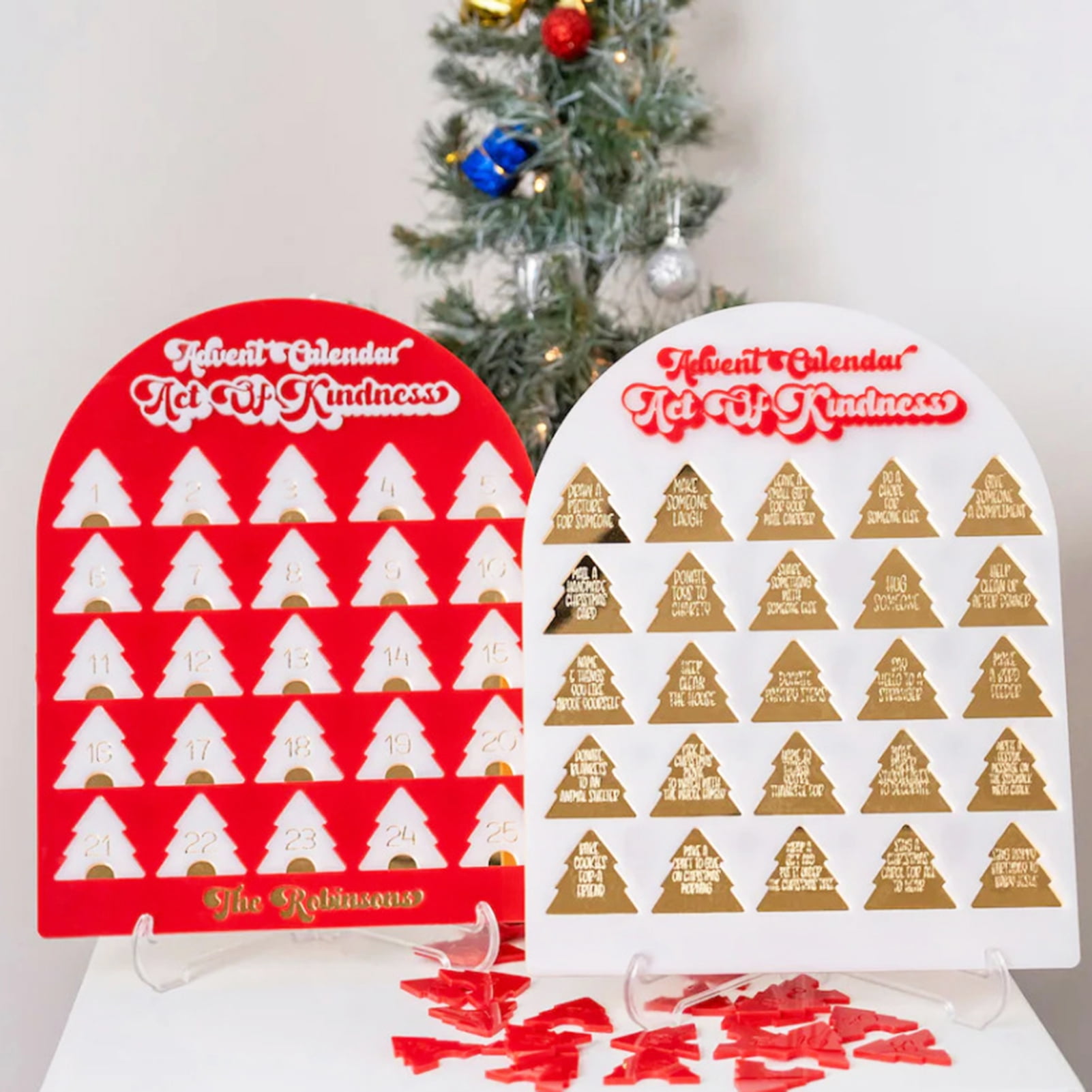 Clinaoy Christmas Advent Calendar 2024 Christmas Tree Acts of Kindness ...