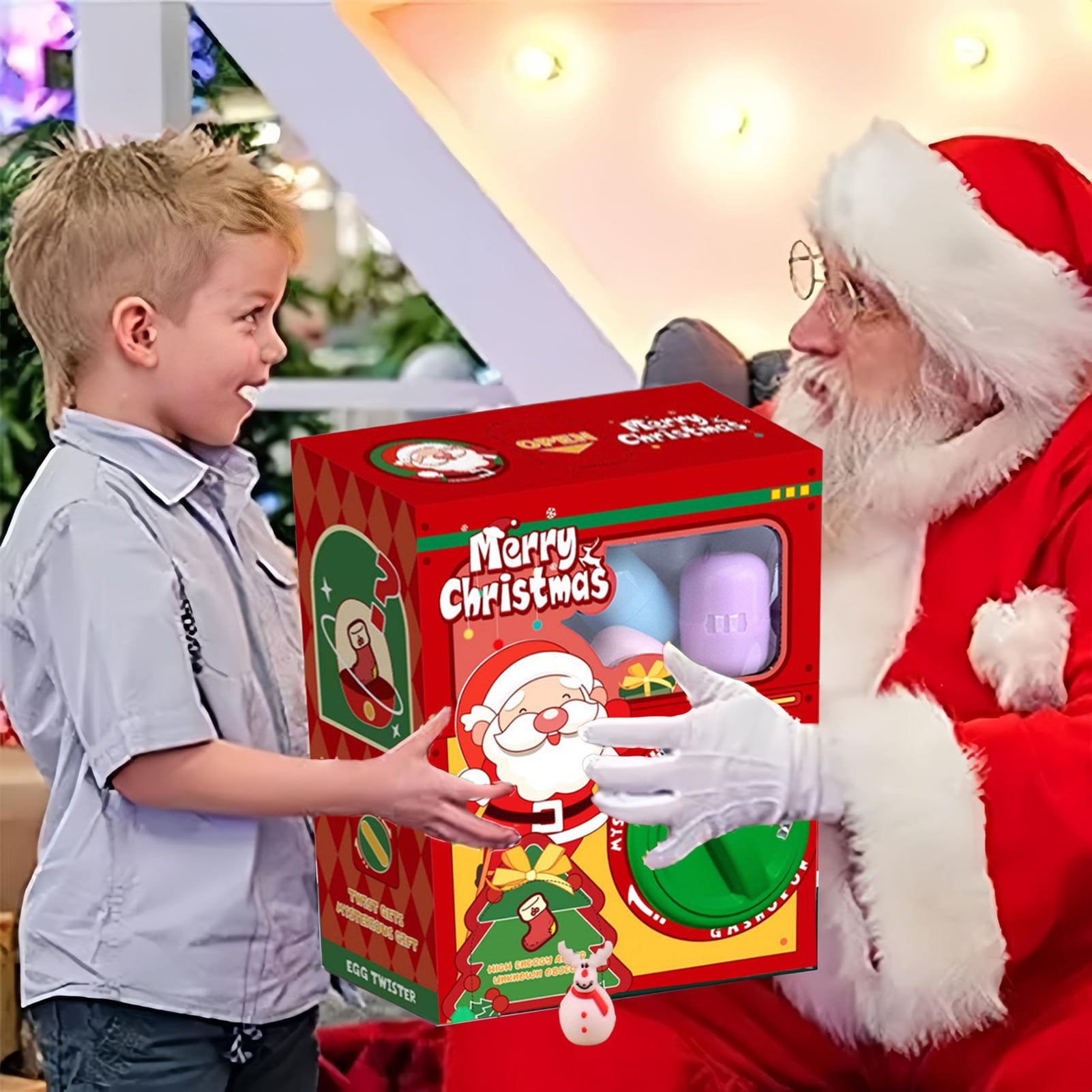 Clinaoy Christmas Claw Machine Set for Kids Creative Egg Grabber Toy ...