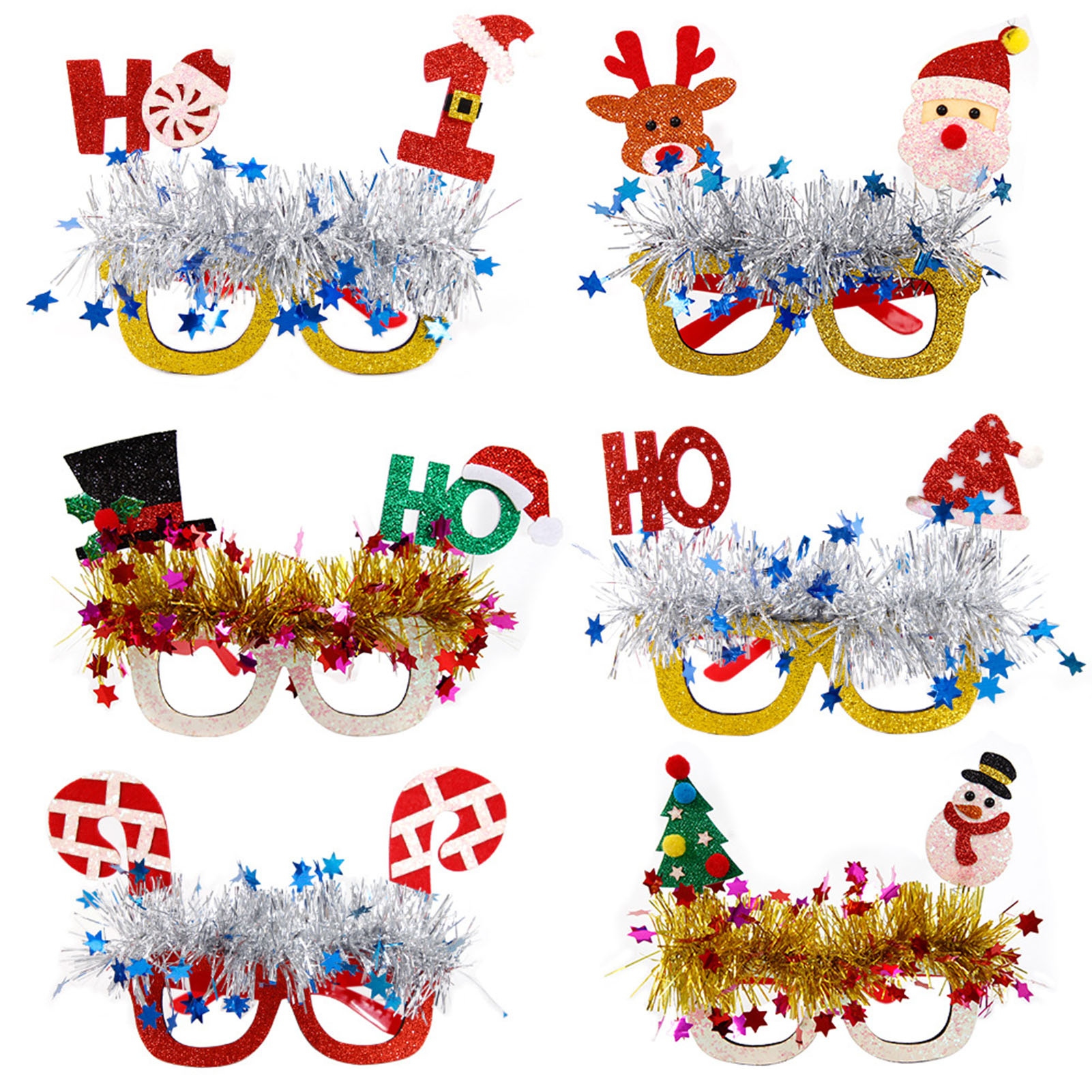 Clinaoy Christmas Eyeglasses Sparkling Vibrant Color Ultralight ...