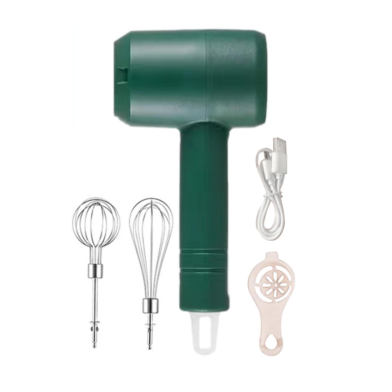 Clinaoy Cordless Electric Egg Beater Handheld Mixer 3-Speed Control USB ...