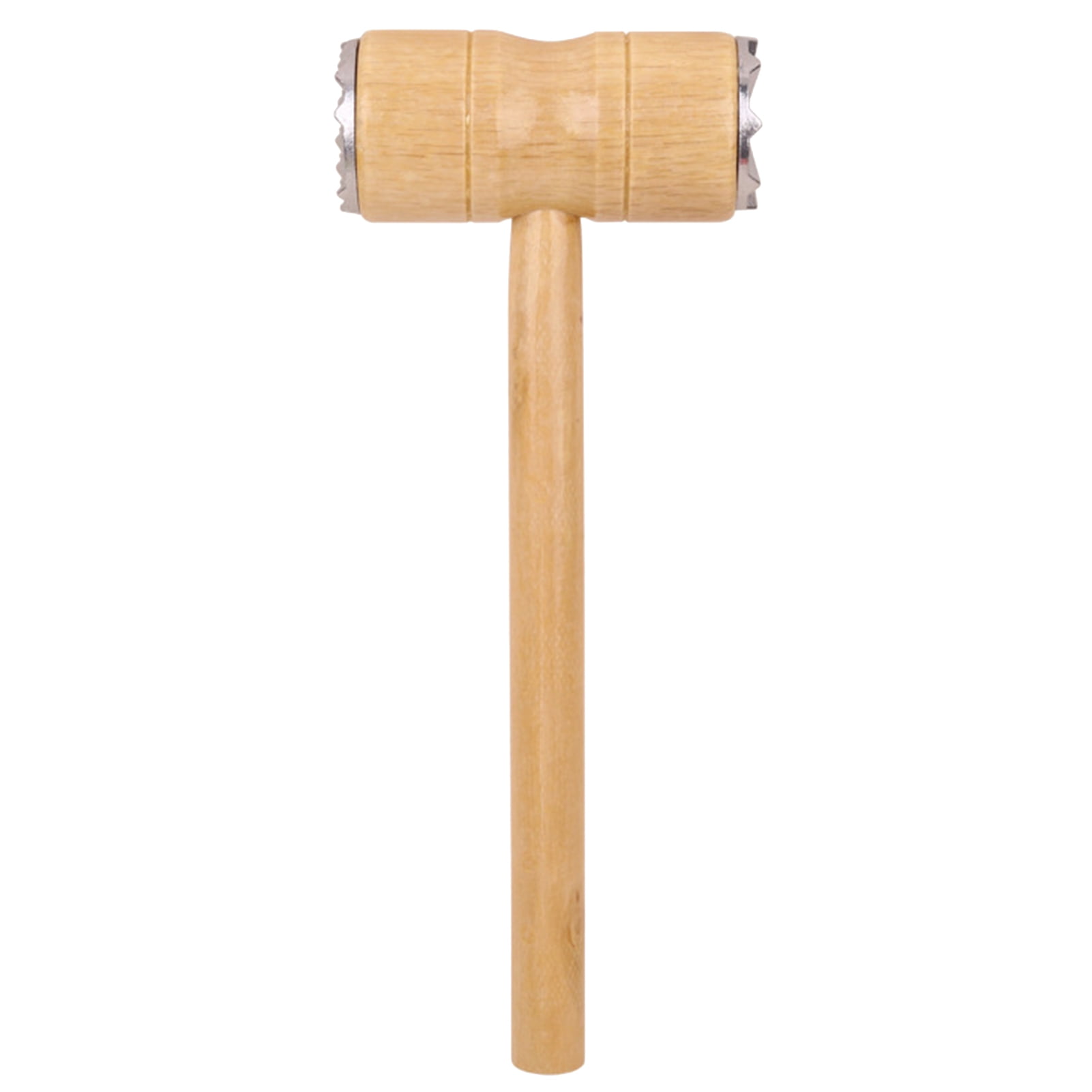 Clinaoy Double-sided Meat Tenderizer Hammer Comfortable Grip Wooden ...