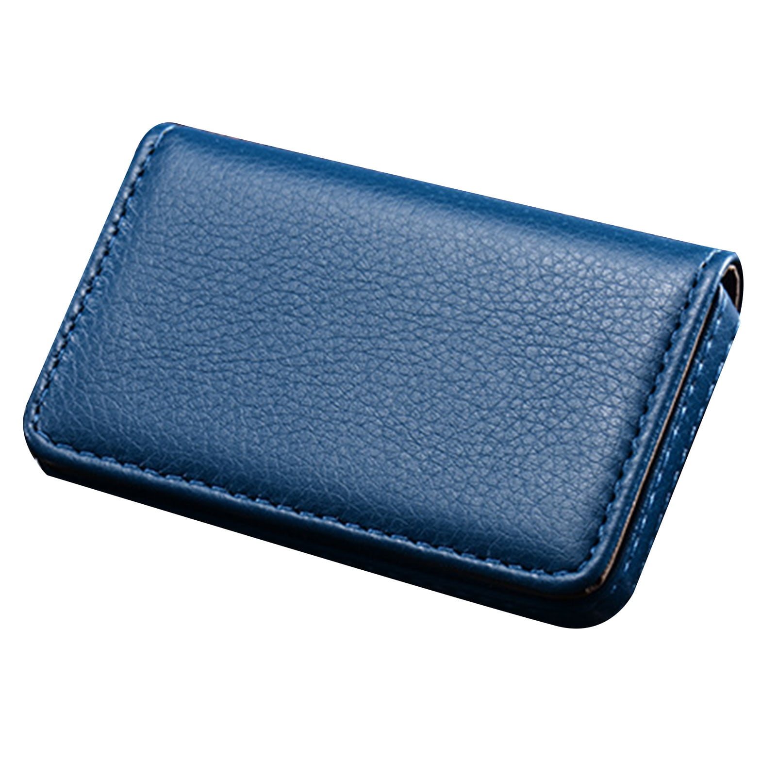 Clinaoy Faux Leather Business Card Holder with Magnetic Closure Slim ...