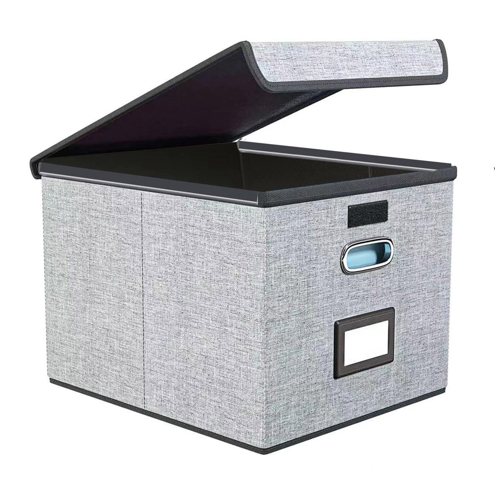 Clinaoy File Storage Box with Lid Hanging Office Document Organizer ...