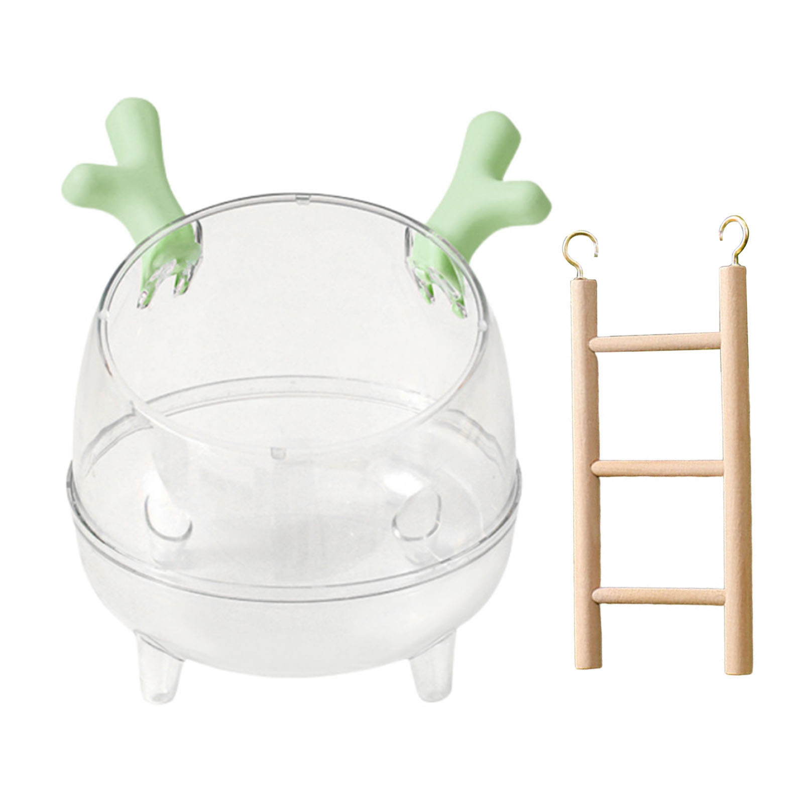 Clinaoy Hamster Sand Bath House with Ladder Transparent Stress Relief ...