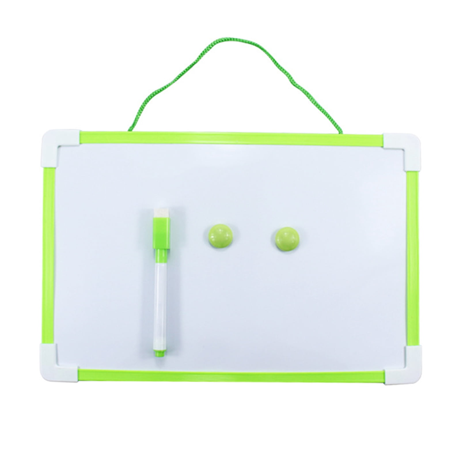 Clinaoy Hanging Rope Magnetic Whiteboard Set with PVC Frame Smooth ...