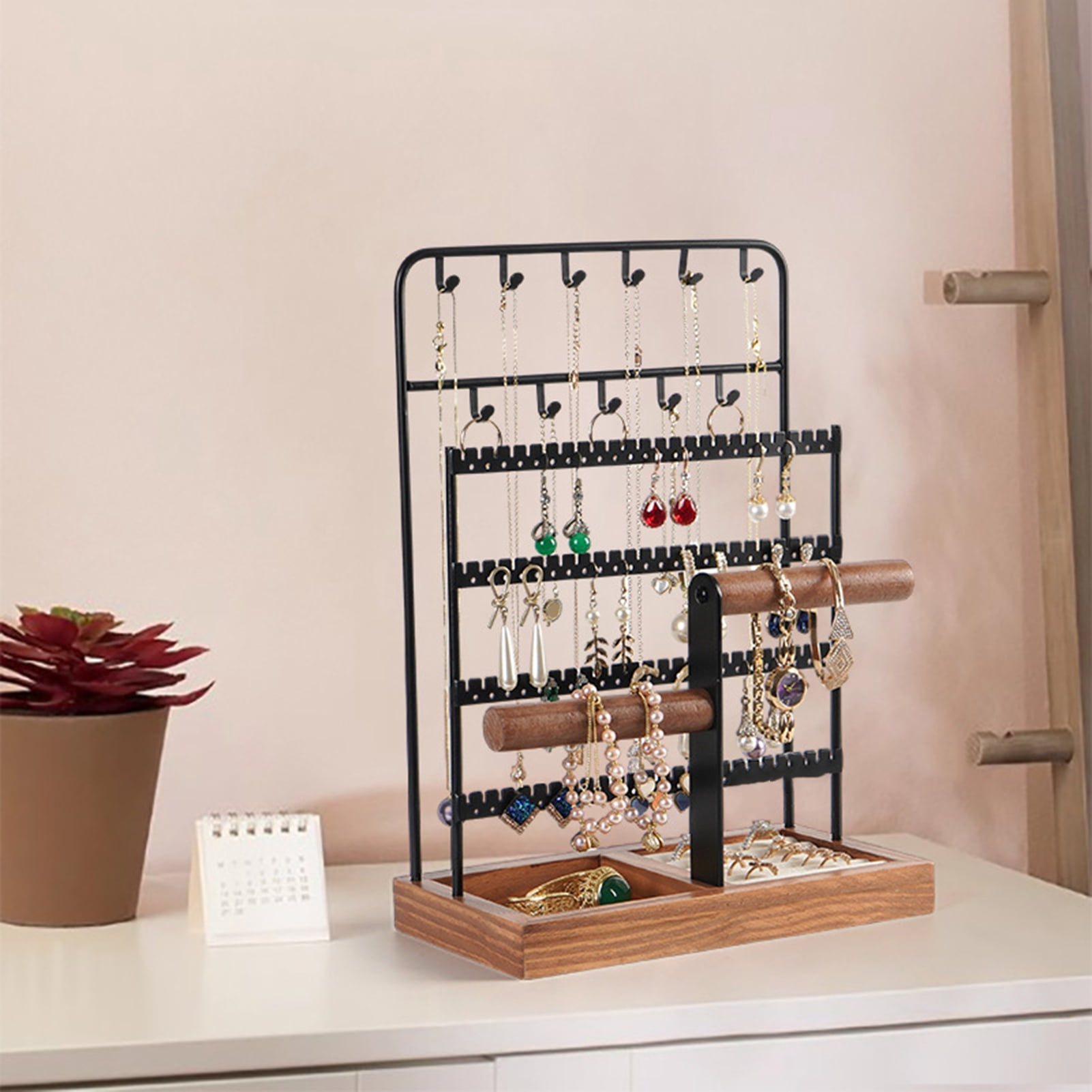 Clinaoy Jewelry Rack Large Capacity Multi Tiers Stable Base Earrings ...