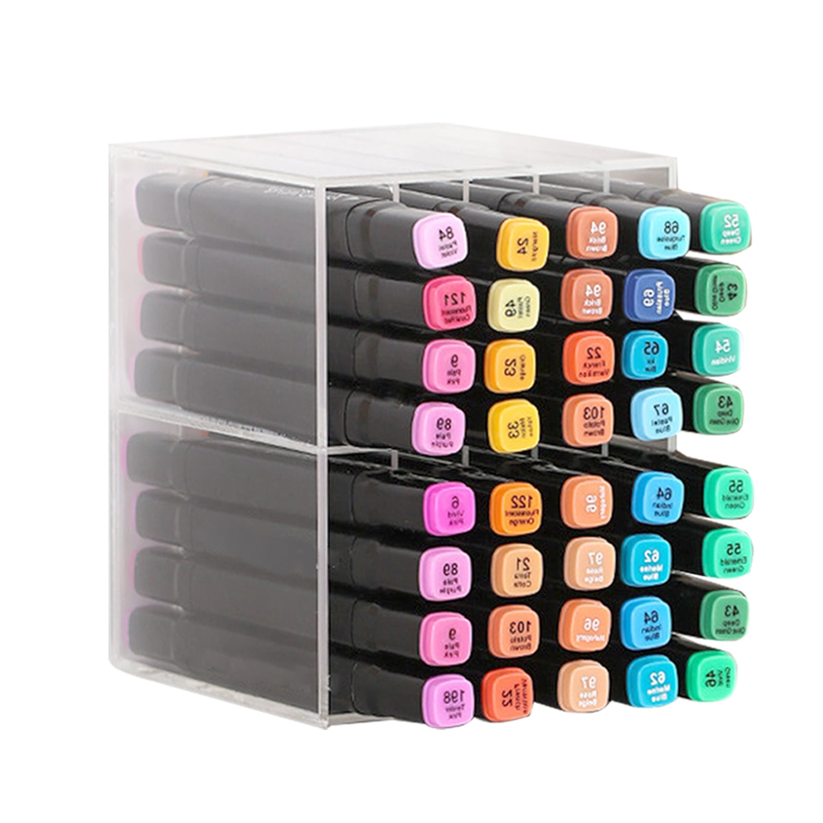 Clinaoy Marker Storage Holder – Large Capacity, 40-Slot Transparent ...