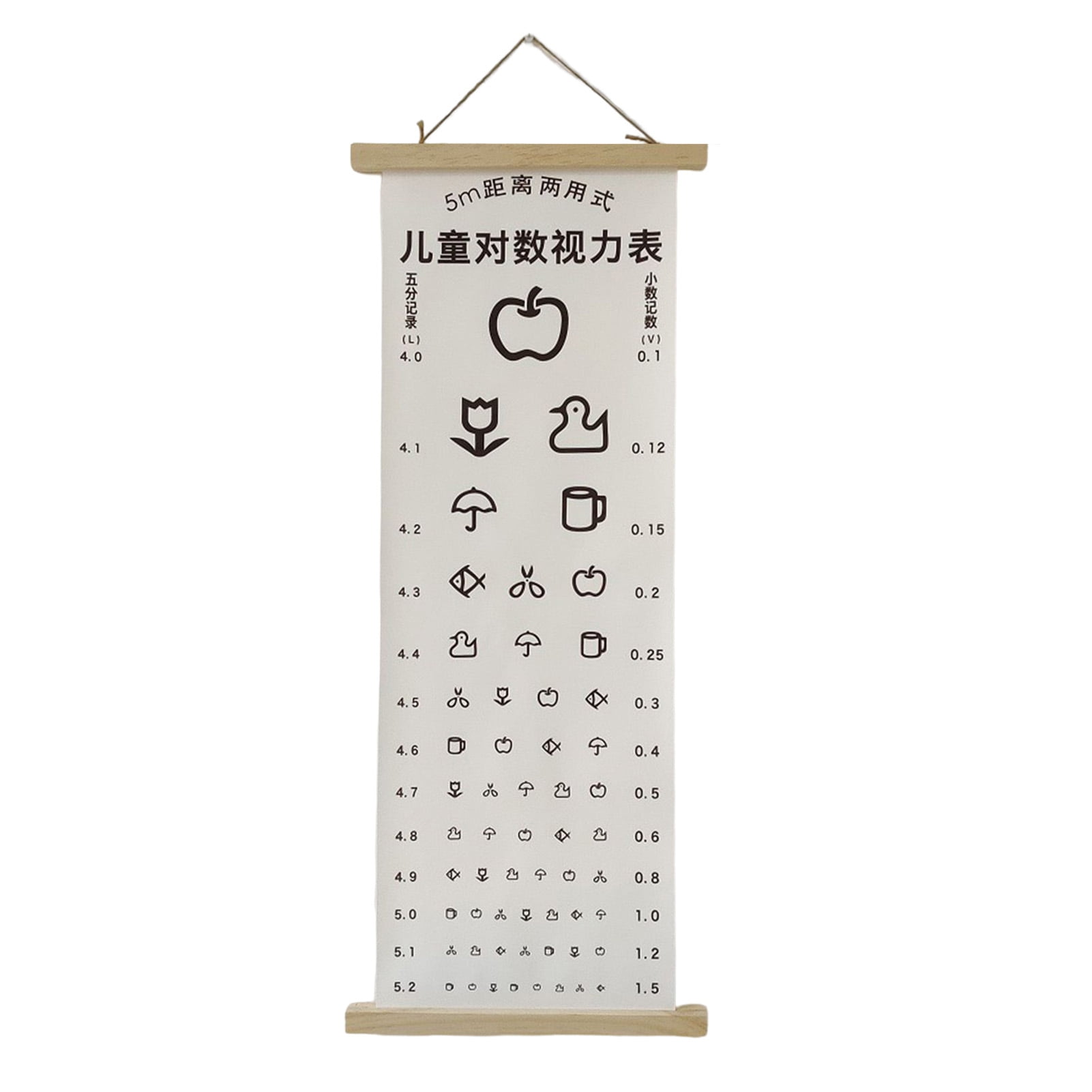 Clinaoy Multipurpose Eye Chart – Waterproof, Standardized, Clear Print ...