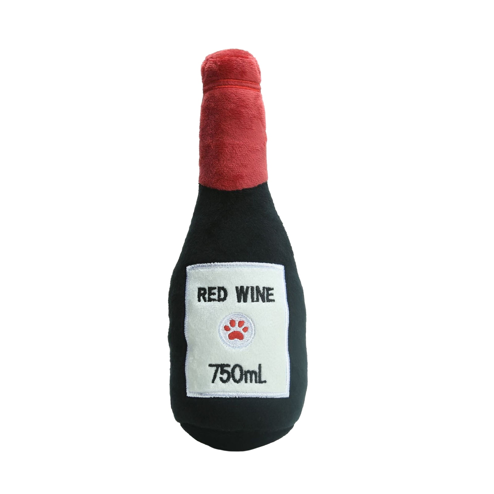 Clinaoy Pet Dog Plush Squeaky Toy Super Soft Bite-Resistant Wine Bottle ...