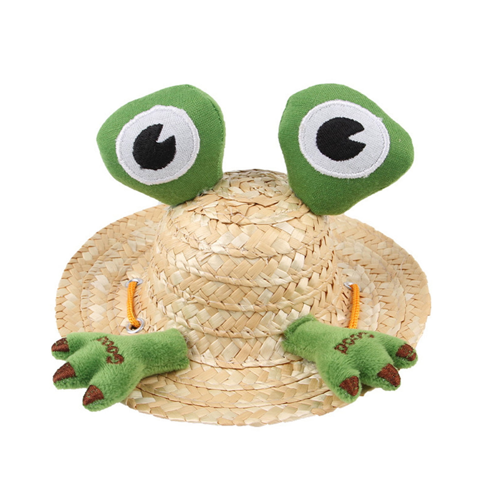 Clinaoy Pet Straw Hat for Dogs Cats Handwoven Sun Protection Mini ...