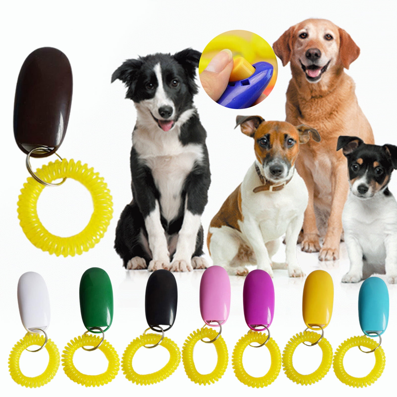 Clinaoy Pet Training Clicker Adjustable Frequency Wear-Resistant Solid ...