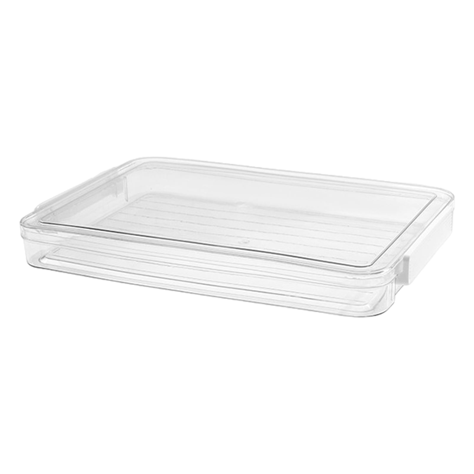 Clinaoy Plastic File Storage Box A4 Size Clear Stackable Organizer ...