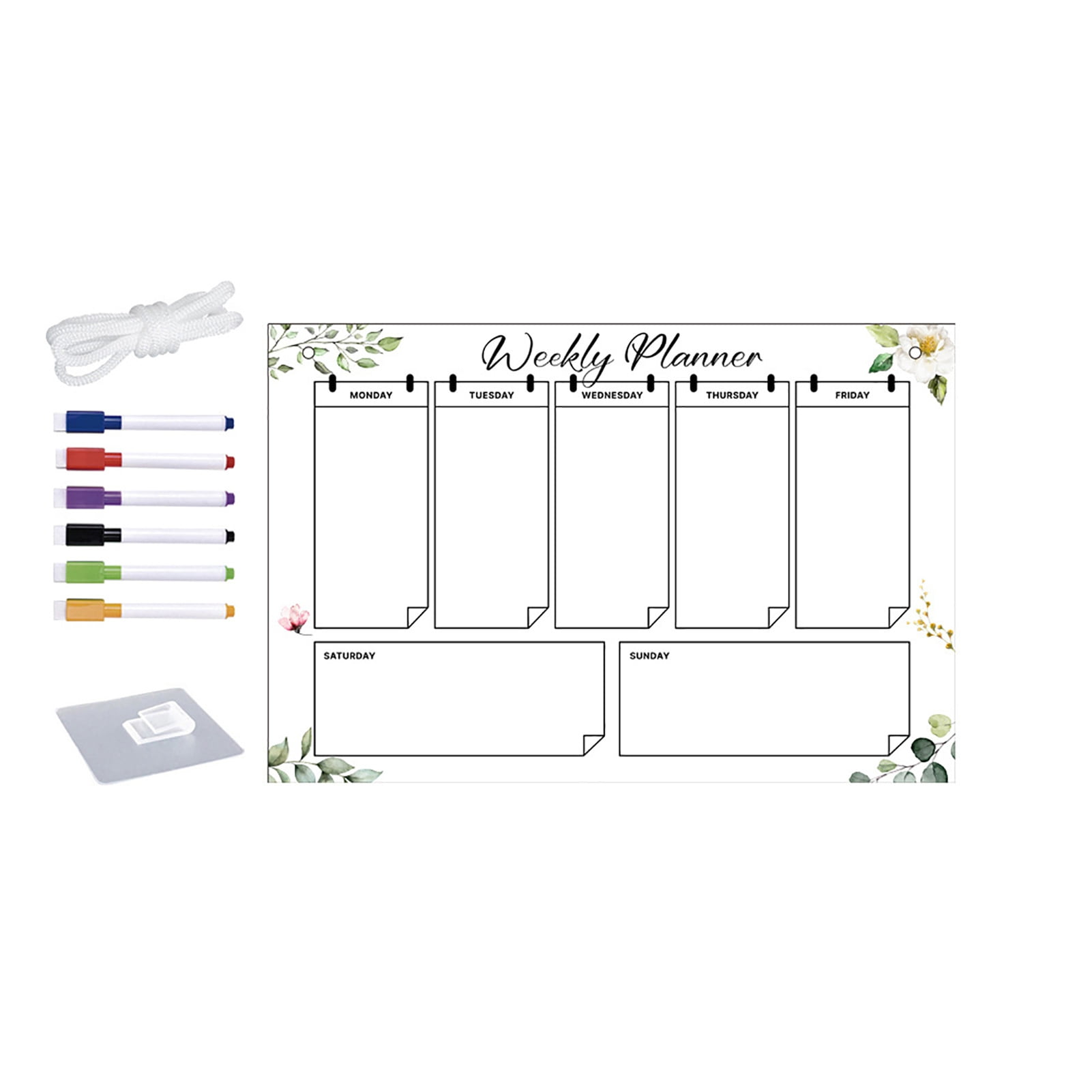 Clinaoy Refrigerator Acrylic Message Board with Pens Transparent ...