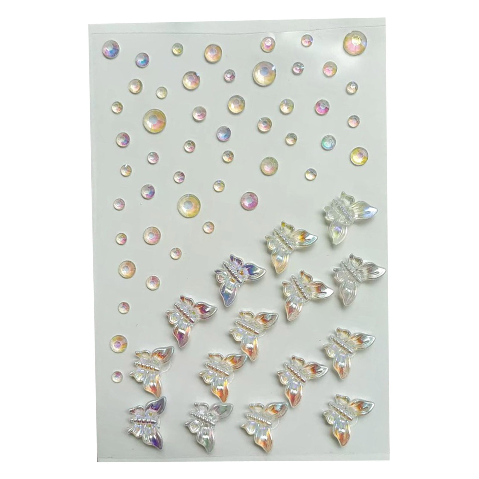 Clinaoy Self-Adhesive Face Rhinestone Makeup Supplies Sparkling Non ...