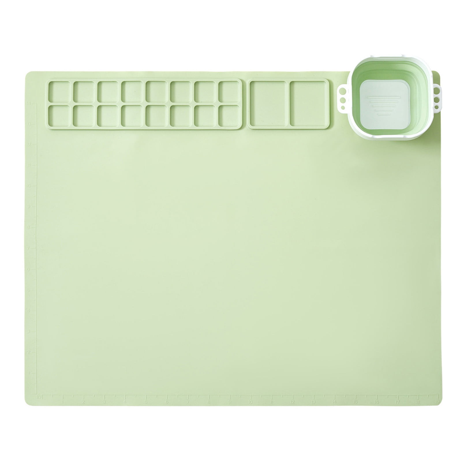 Clinaoy Silicone Craft Mat with Collapsible Cup Non-Stick Surface Easy ...