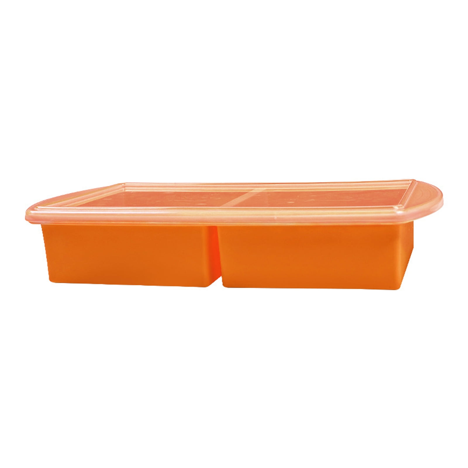 Clinaoy Silicone Soup Freezer Tray with Flexible Lid BPA-Free Leak ...