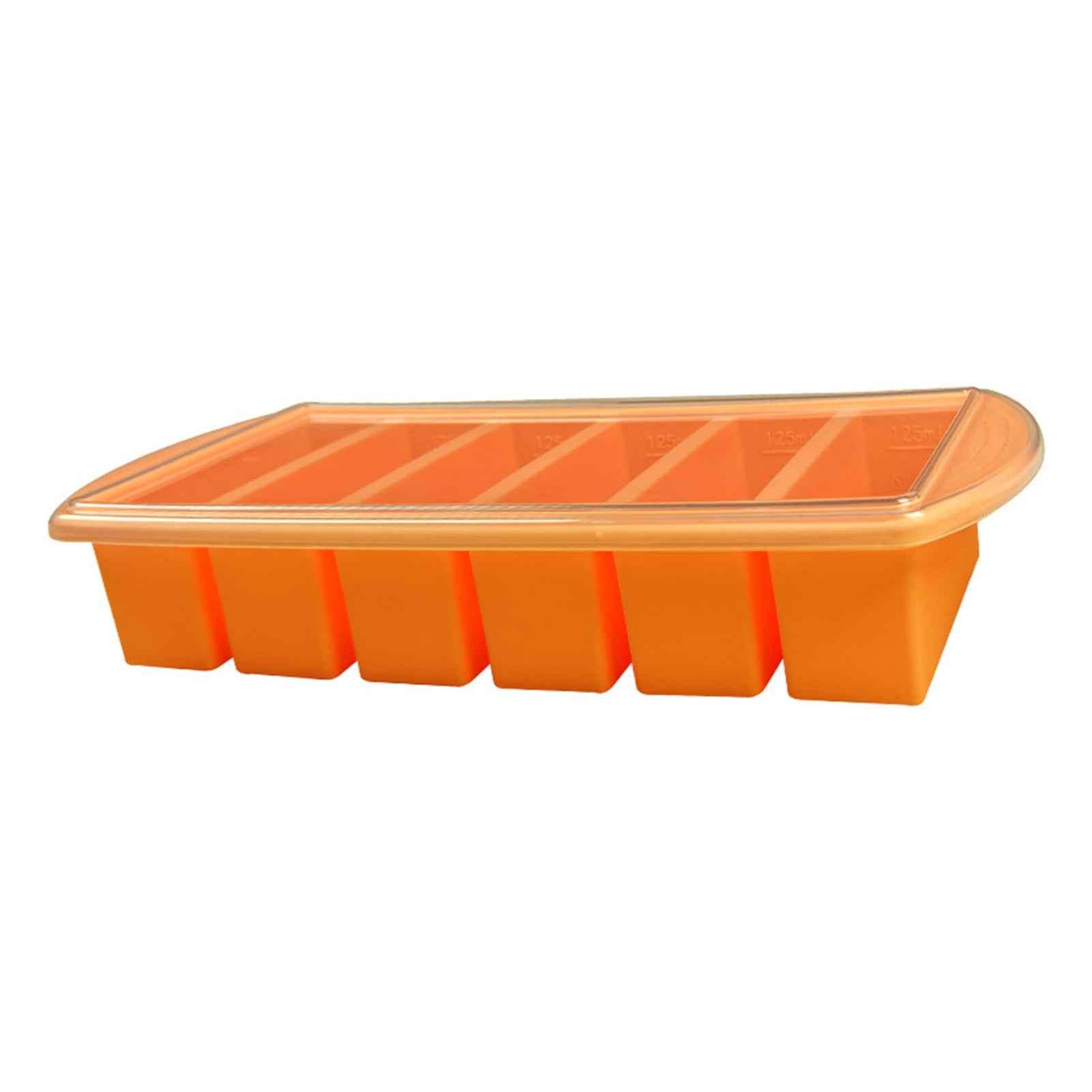 Clinaoy Silicone Soup Freezer Tray with Flexible Lid BPA-Free Leak ...