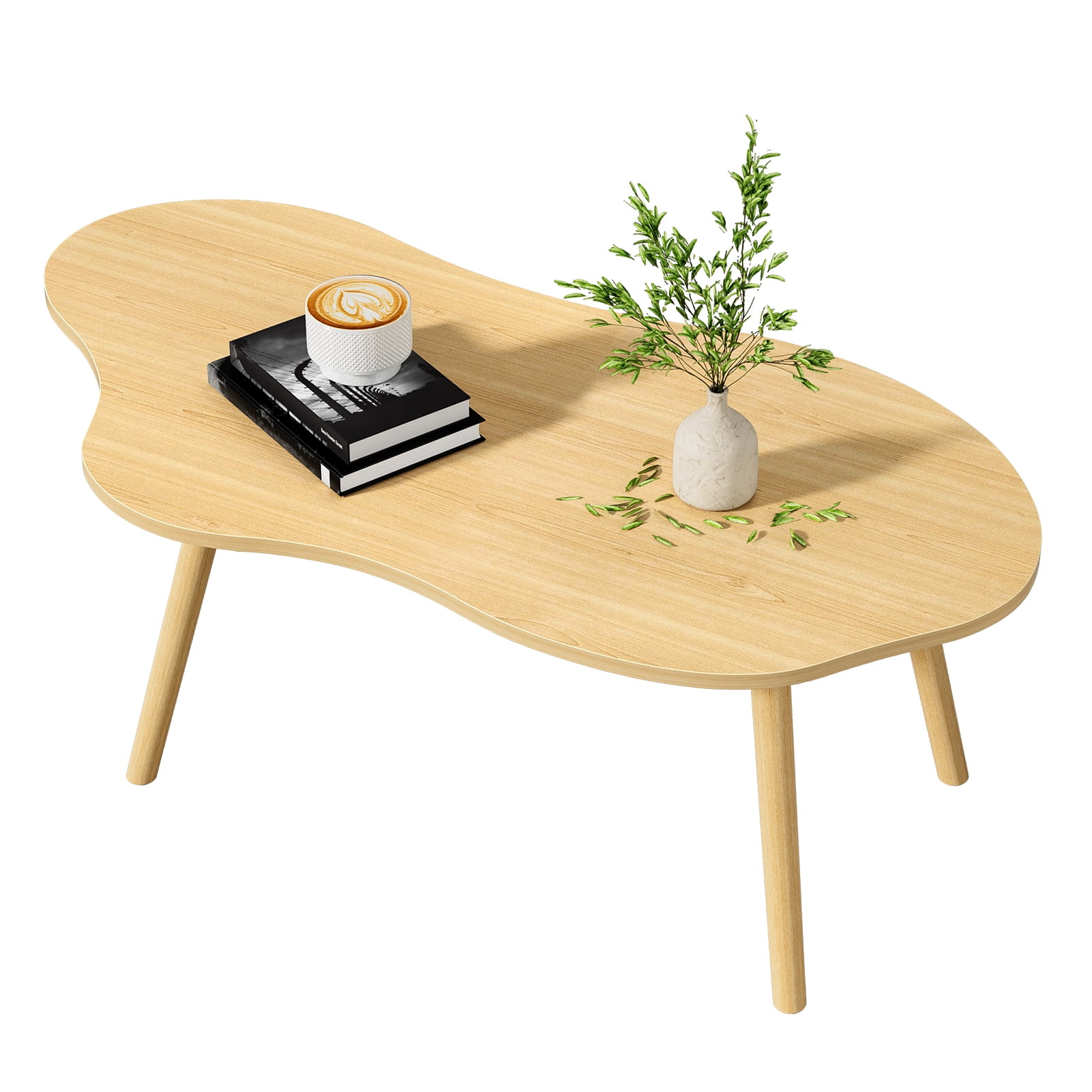 Clinaoy Small Coffee Table, Mid Century Modern Tea Table, Living Room ...