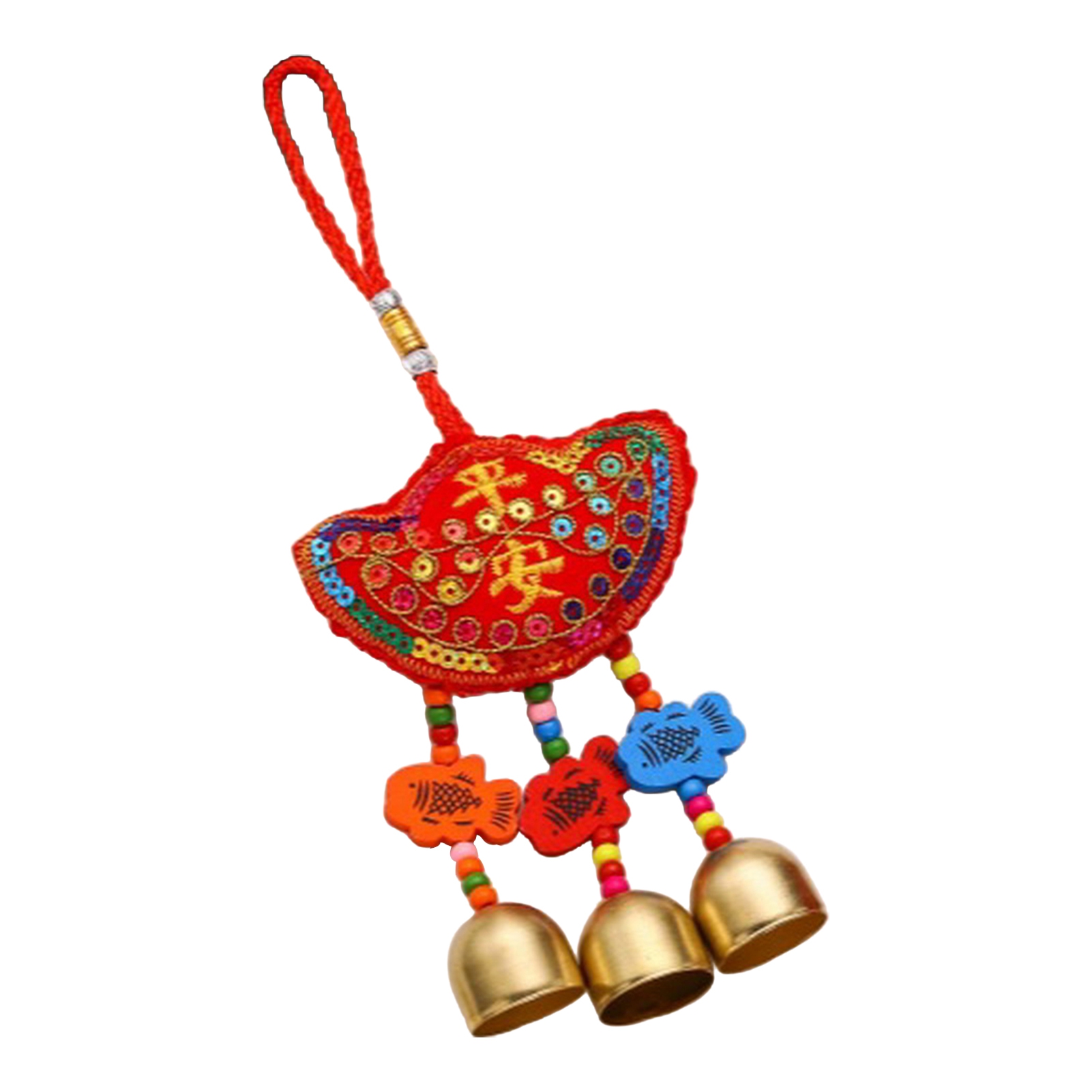 Clinaoy Spring Festival Wind Chimes Sachet Car Pendant Vibrant Color ...