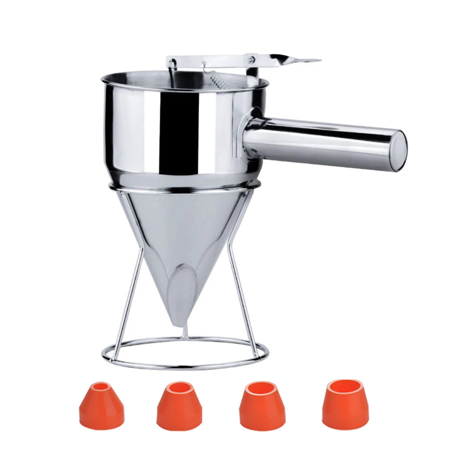 Clinaoy Stainless Steel Funnel Pancake Batter Dispenser with Squeeze ...