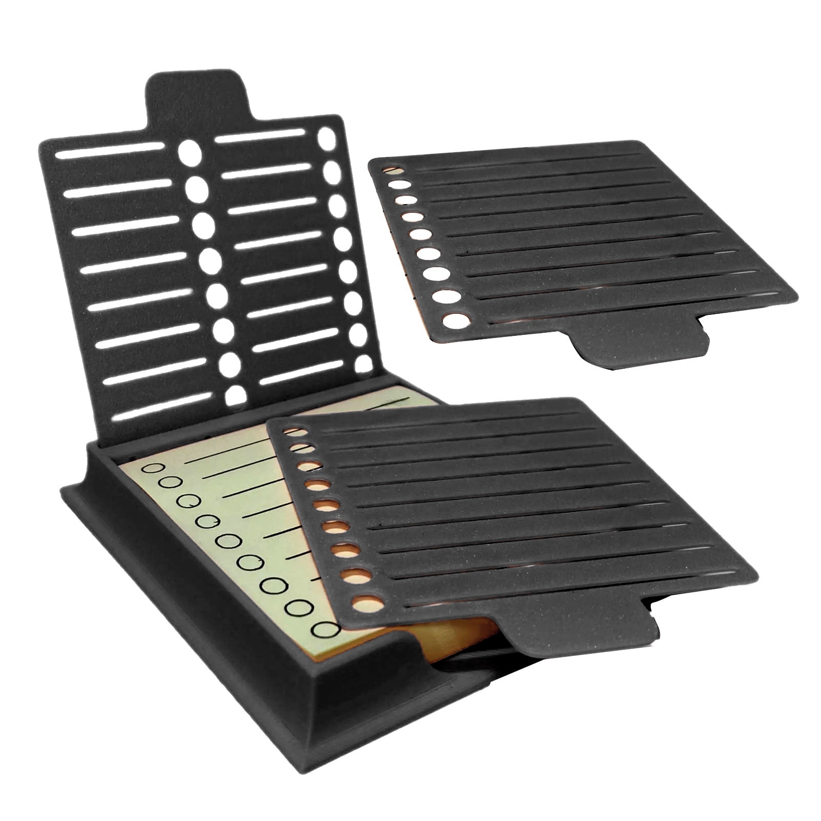 Clinaoy Sticky Note Holder with Stencil Self-Stick Notepad Dispenser ...