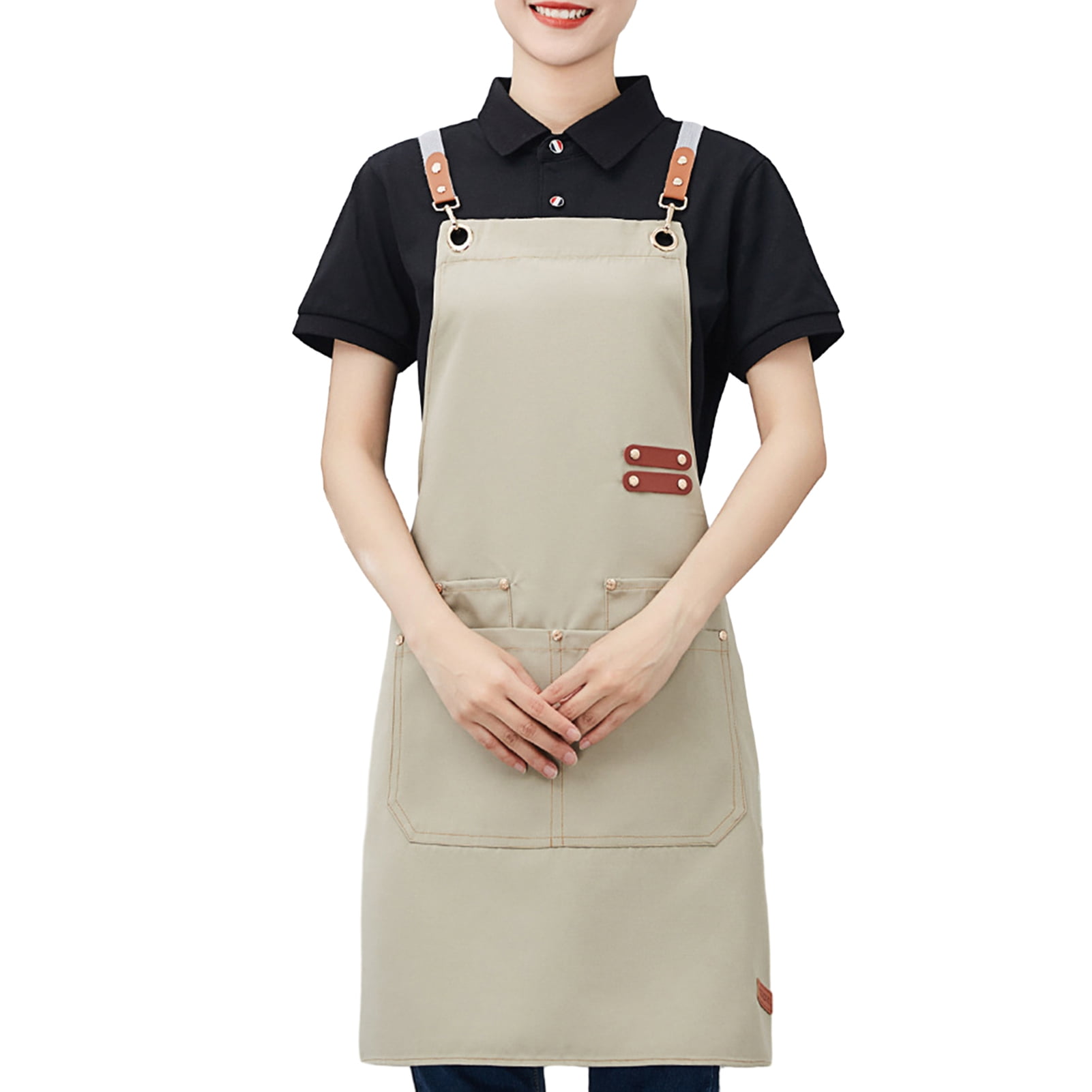 Clinaoy Waterproof Apron for Men Women Anti-grease Stainproof Cooking ...