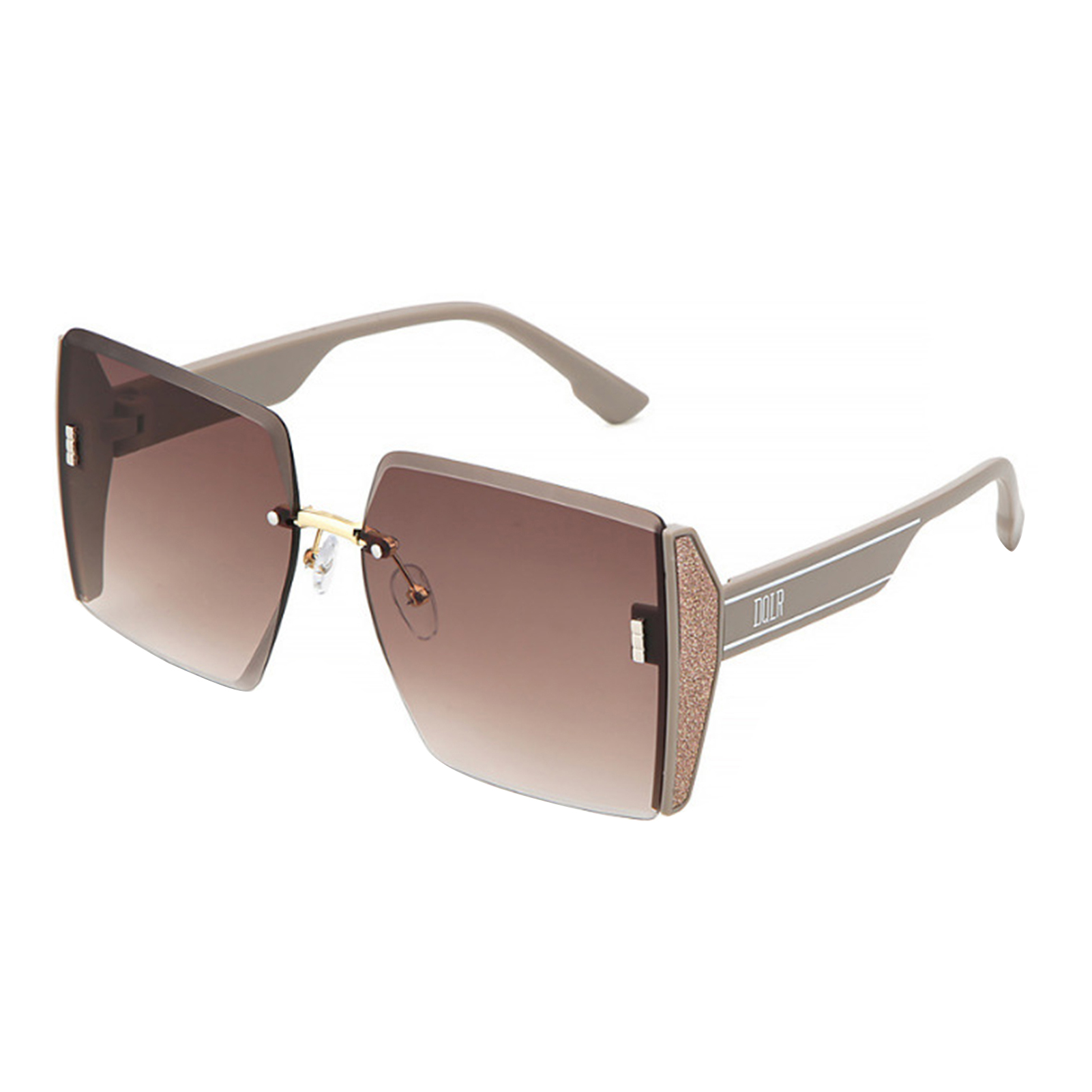 Clinaoy Women Sunglasses Rectangle Shape Frame Cool Style No Rim Smooth ...