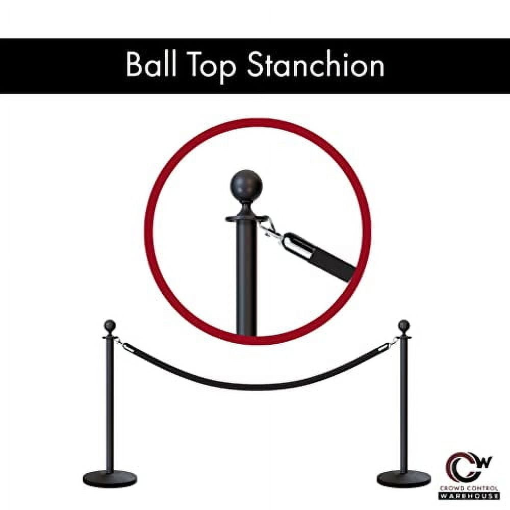 Cline Post and Rope Stanchion, Sloped Base, (Polished Stainless Steel ...