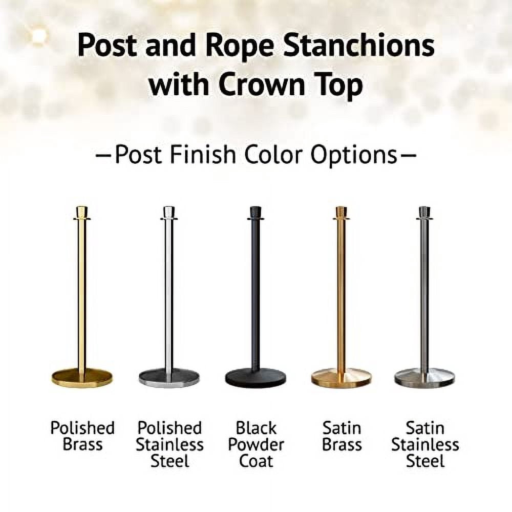 Cline Post and Rope Stanchion, Sloped Base, (Polished Stainless Steel ...