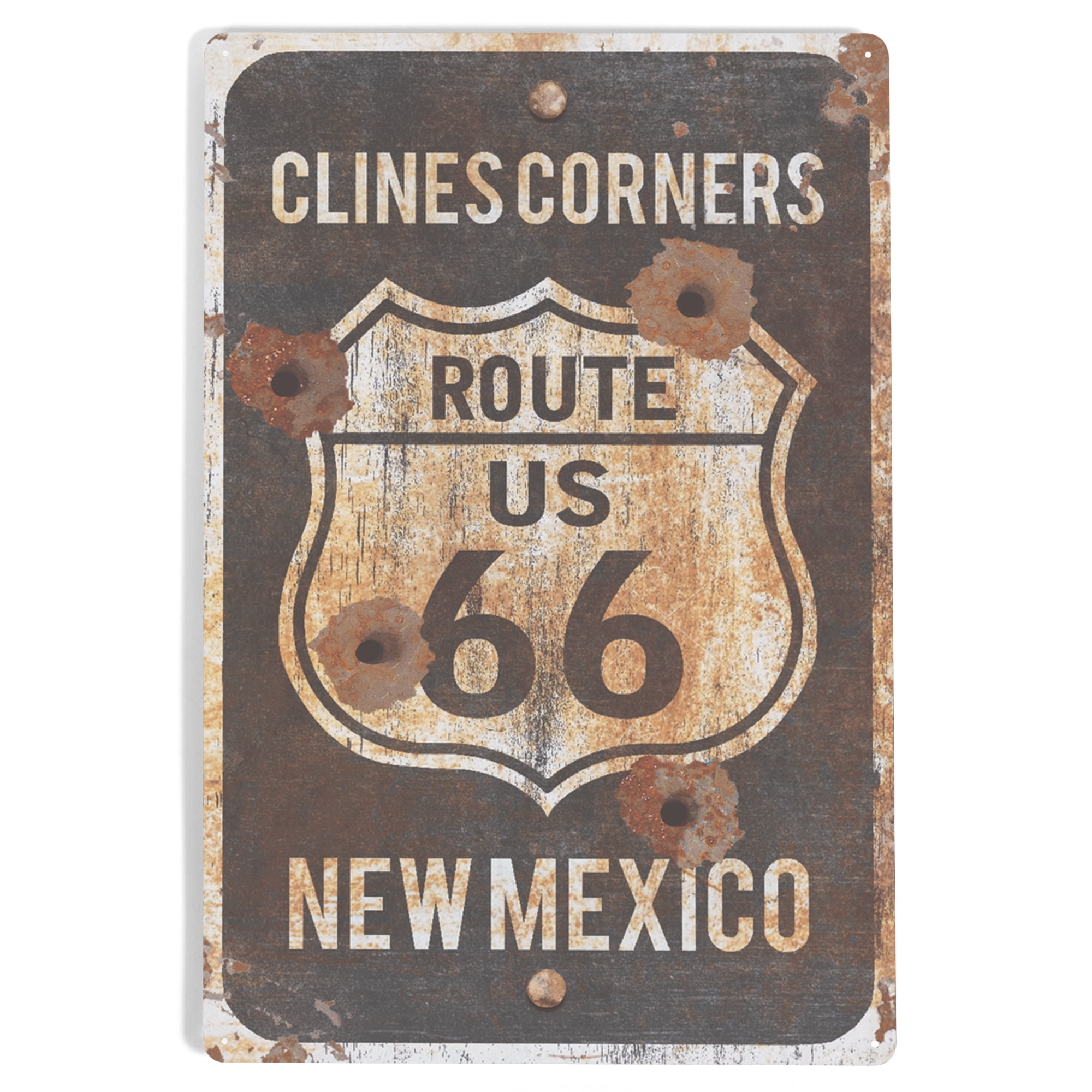 Clines Corner, New Mexico, Route 66 Sign (12x18 Aluminum Art, Indoor ...