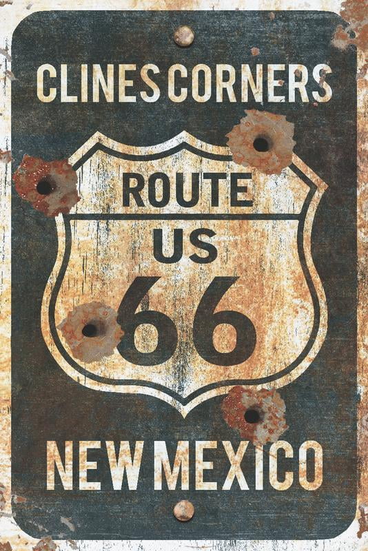 Clines Corner, New Mexico, Route 66 Sign (16x24 Giclee Gallery Art ...