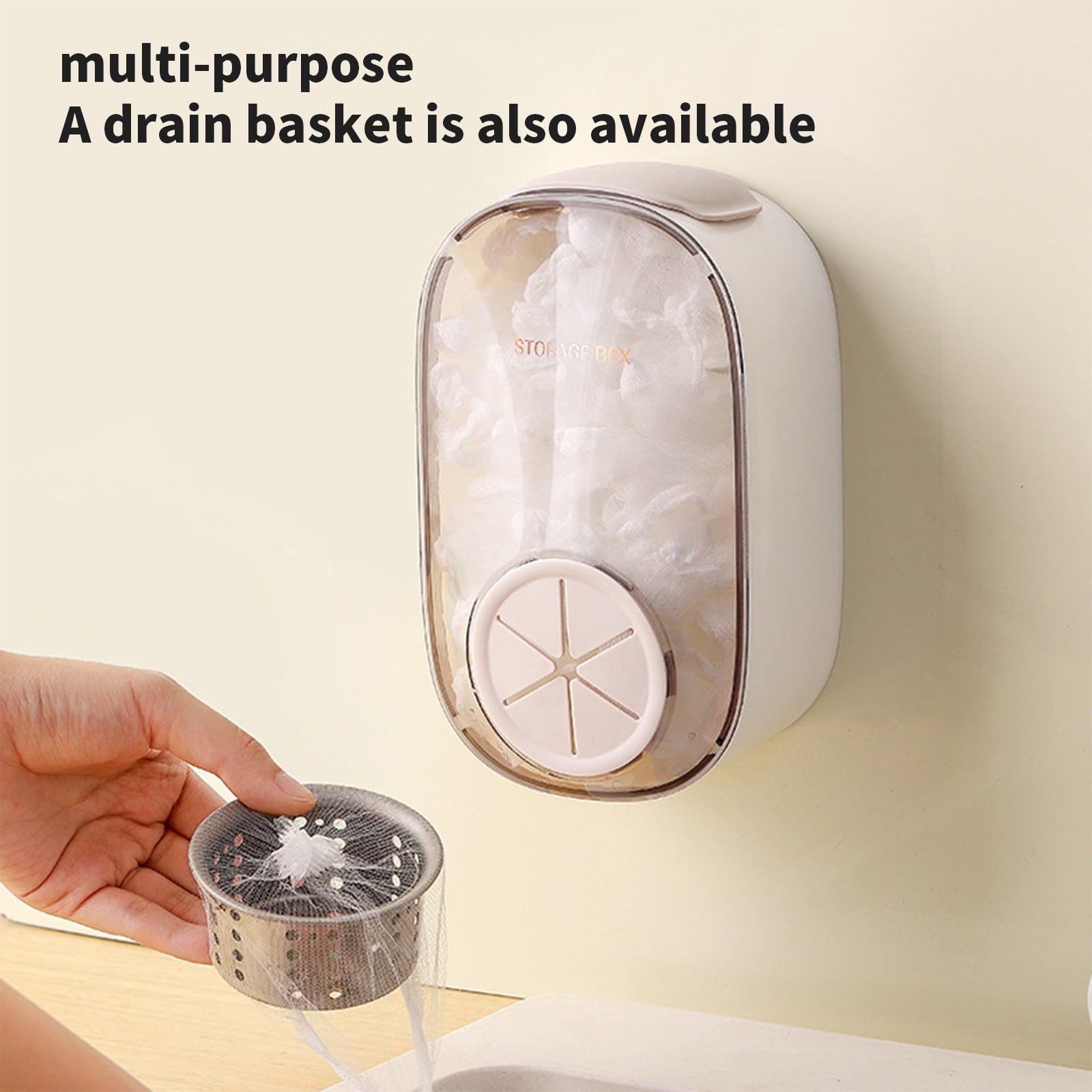 Cling Film Cover Organizer No Punch Wall Mounted Extractable Disposable ...