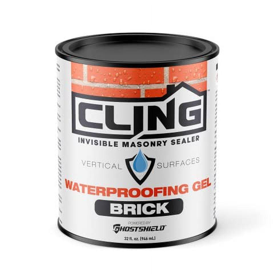 Cling - Waterproofing Brick & Masonry Sealer Gel - Quart - Clear, Water ...