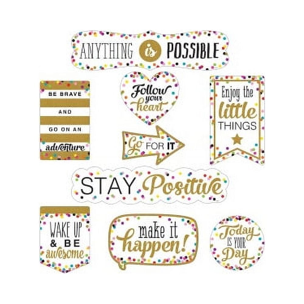 Clingy Thingies® Confetti Positive Sayings Accents, 10 Pieces Per Pack ...