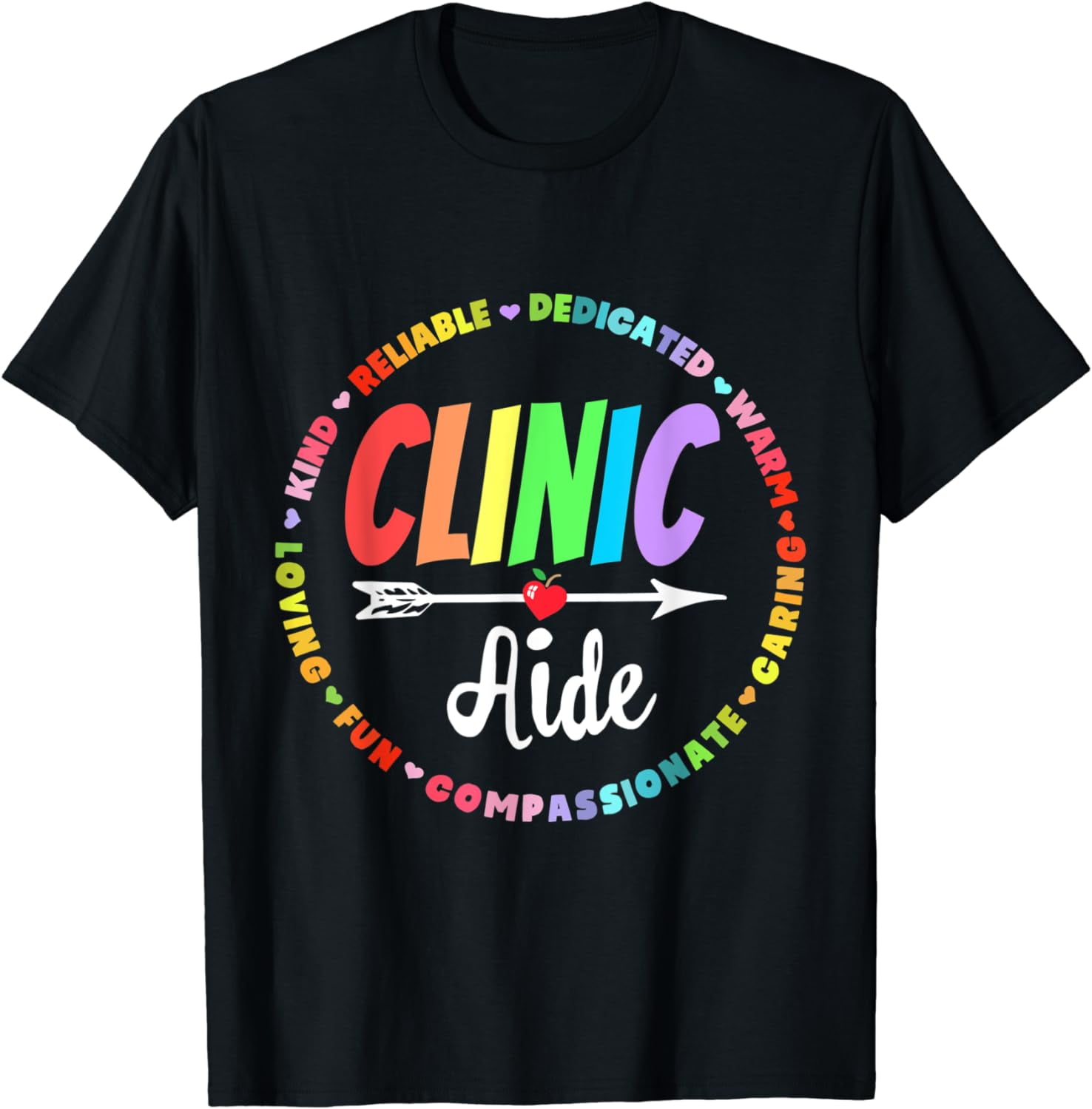 Clinic Aide For School Nurse Appreciation Week Back School T-Shirt ...