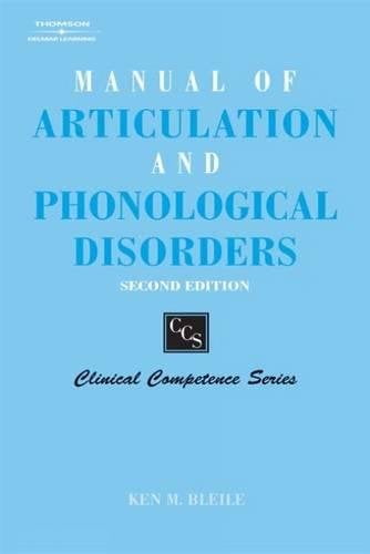Pre-Owned Manual of Articulation and Phonological Disorders: Infancy ...