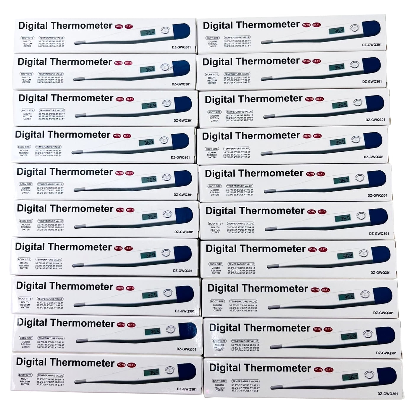 Clinical Digital Temperature Test Thermometers - Oral, Rectal, Underarm ...