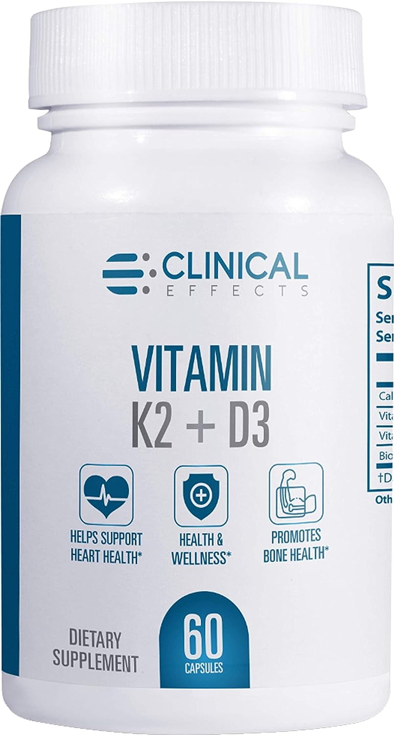 Clinical Effects Vitamin K2 + D3 Vitamin Supplement with Bioperine ...