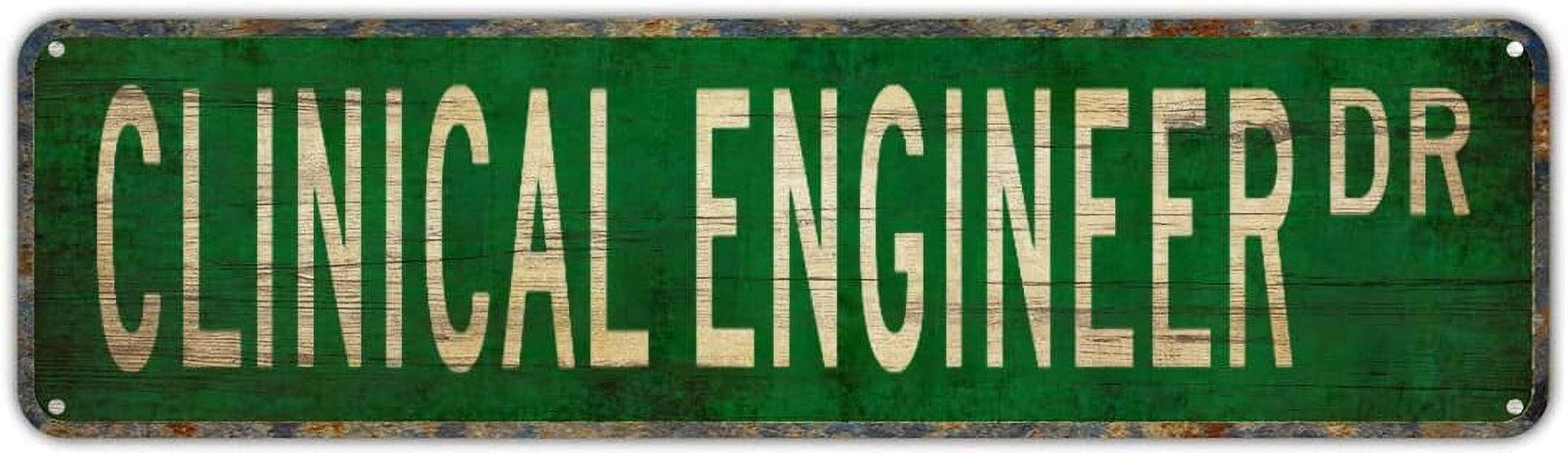 Clinical Engineer Dr sign Metal Tin Sign 4" x 16" Home Kitchen Outdoor ...
