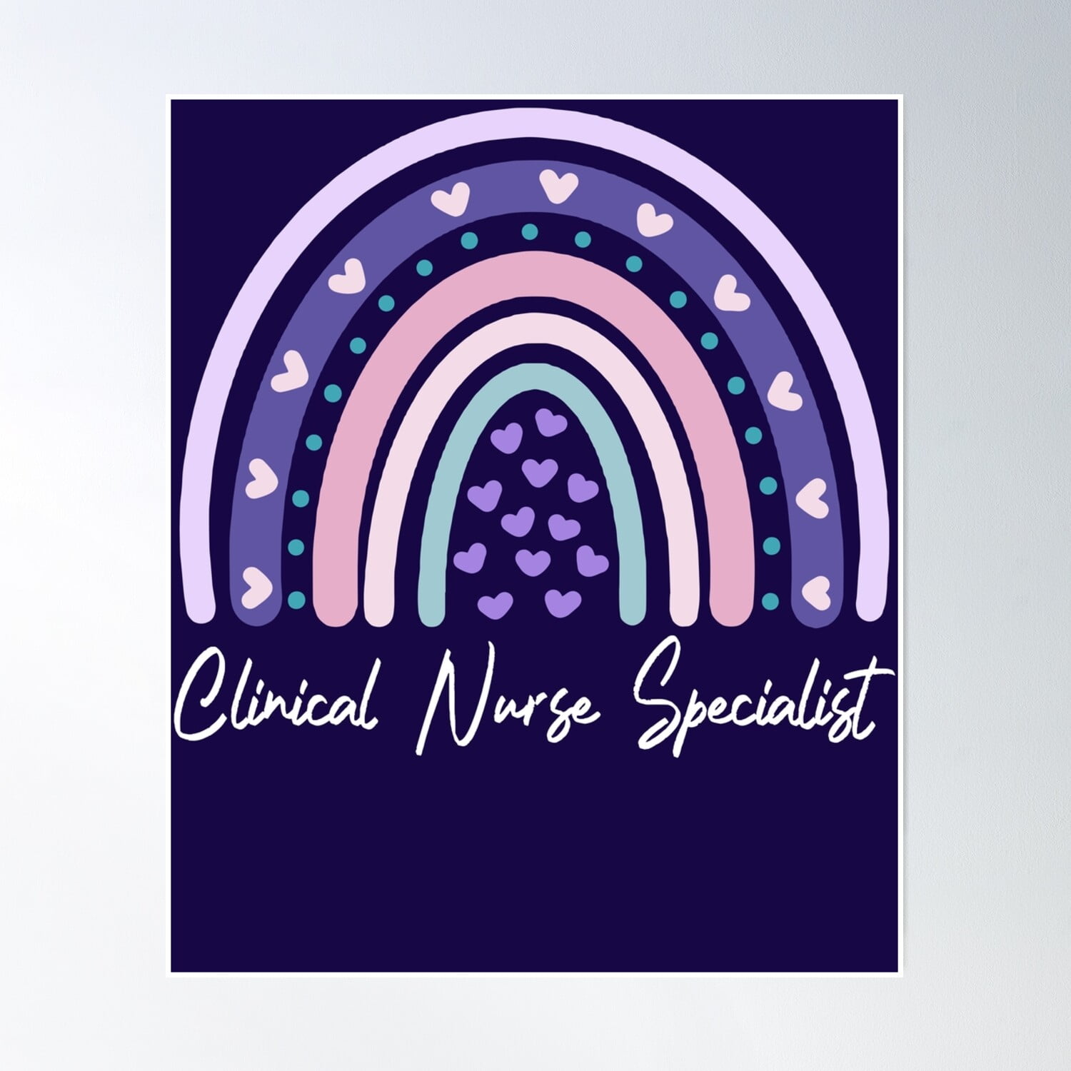Clinical Nurse Specialist Boho Rainbow | Cns Pride Poster Wall Art ...
