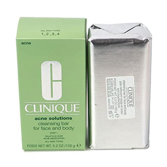 Clinique Mild Facial Soap: Acne Solutions Clearing Cleanser Bar for ...
