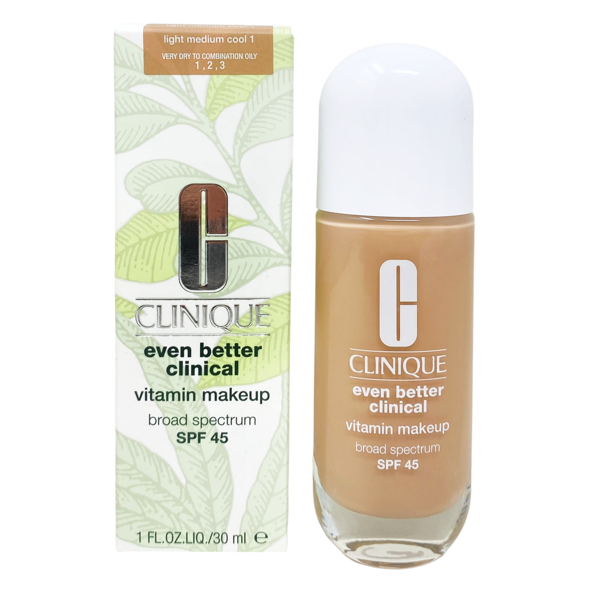 Clinique Even Better Clinical Vitamin Makeup Broad Spectrum SPF 45 Foundation - Light Medium ...